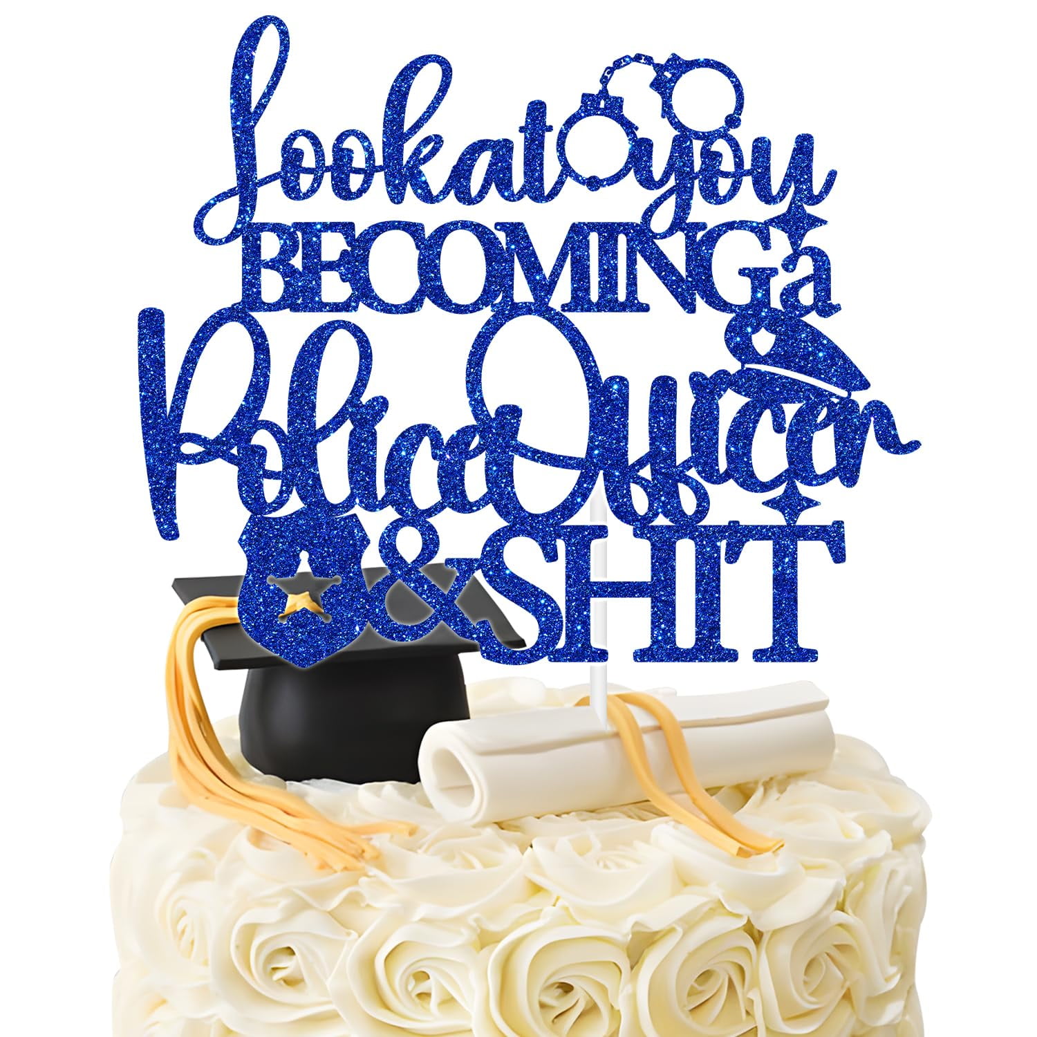 Look at You Becoming a Police Officer KMC2Cake Topper, Police Officer ...