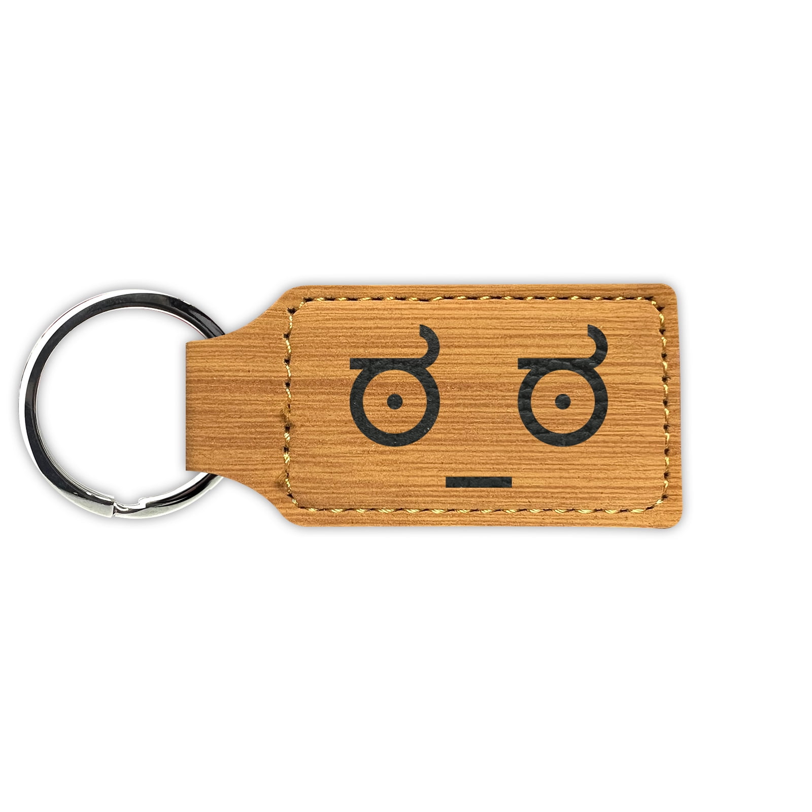 Look of Disapproval meme Keychain Leatherette Rectangle - Laser ...