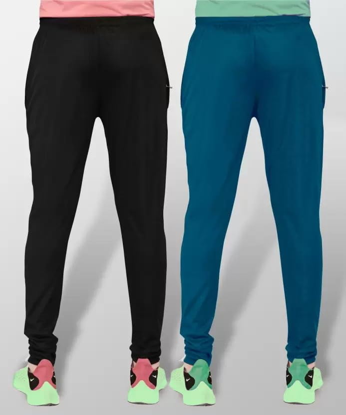 LookMark Mens Combo Slim Fit Solid Lycra Blend Full Elastic Sport Wear ...