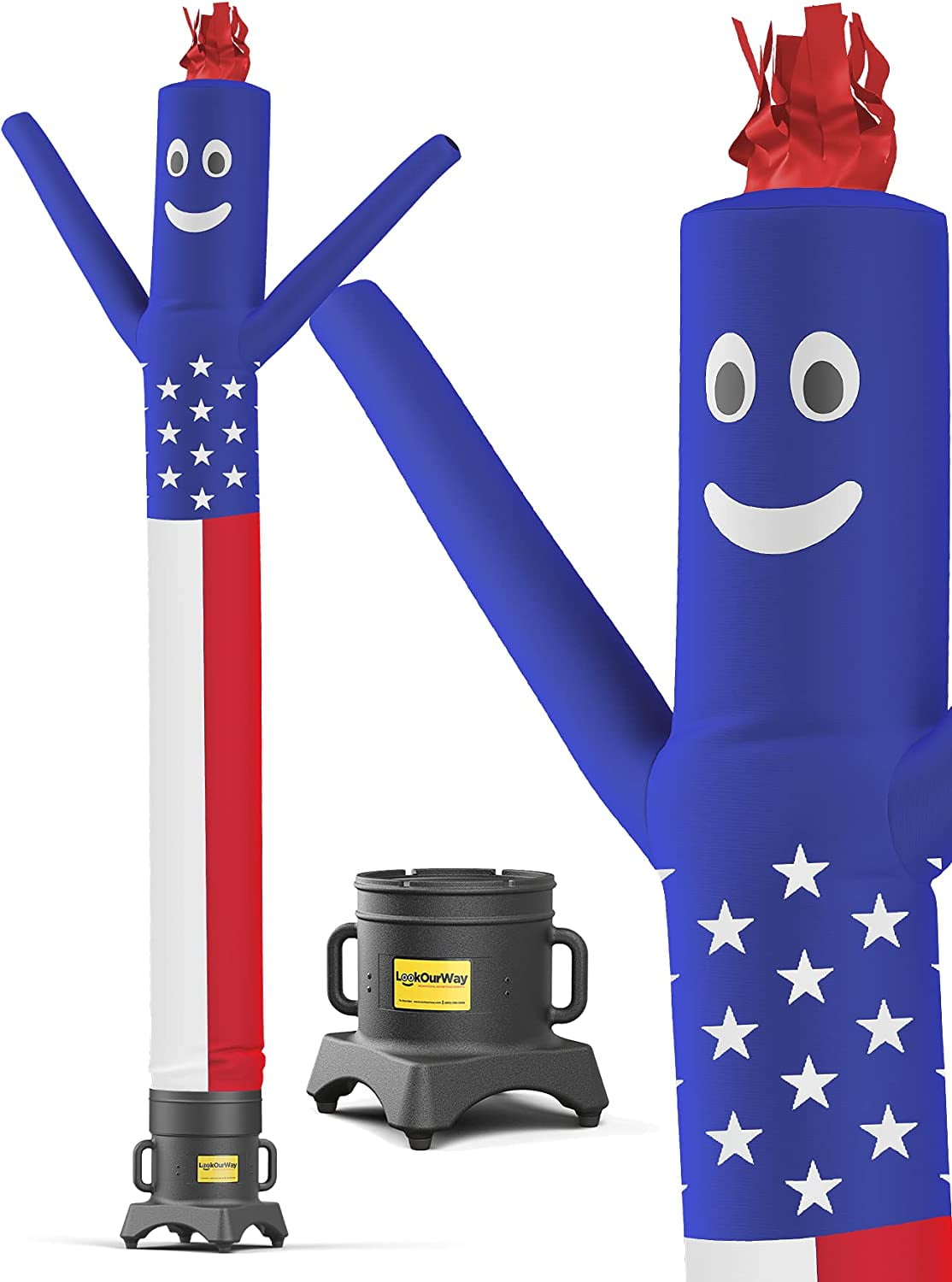 LookOurWay Air Dancers 10-Feet Tall American Flag Inflatable Tube Man ...