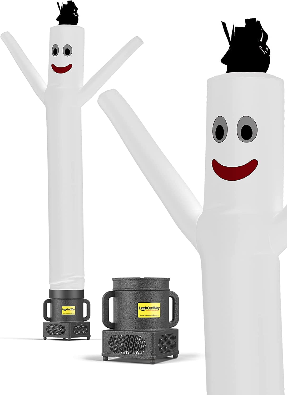Waving Air Man Premium Vector | Dancing Inflatable Tube Man Set Wacky