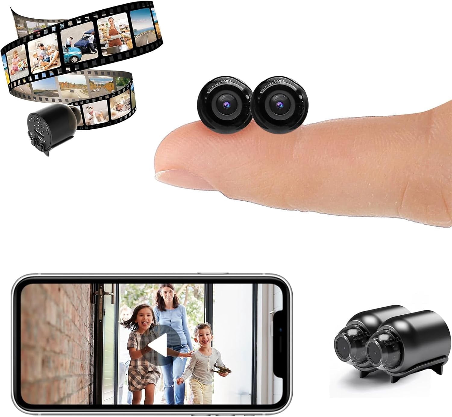 Mini Camera, Mini Full HD 4k Security Camera with Night Vision, Coin ...
