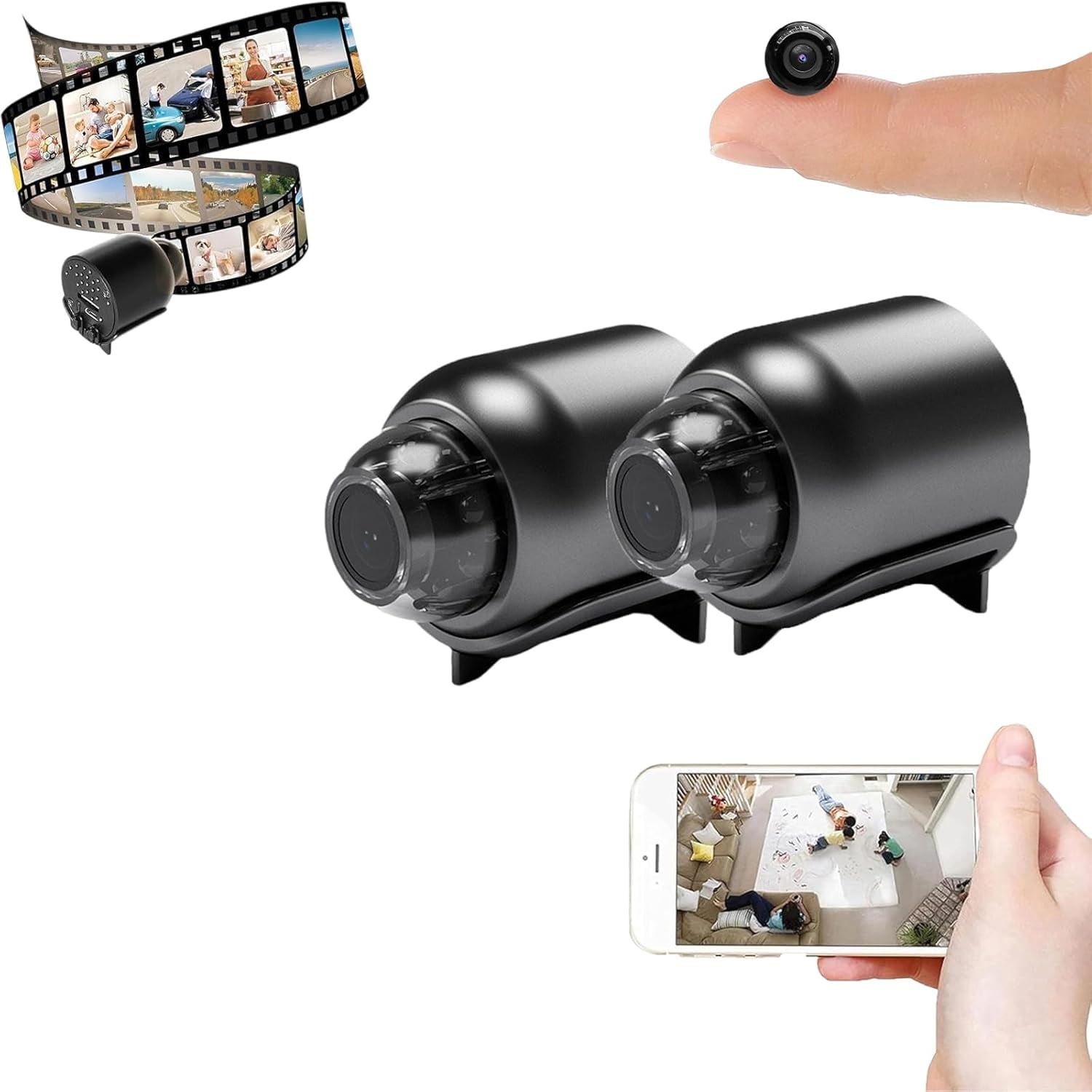Lookasong Mini Camera, Topmartaz Mini 4g Wireless WiFi Camera with ...