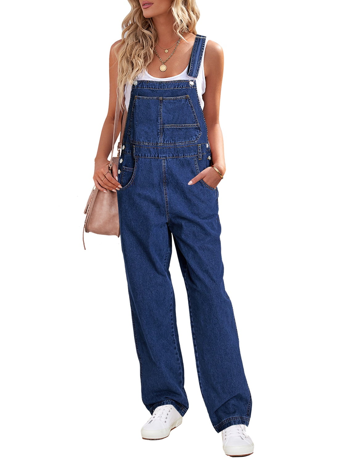 LookbookStore Women's Classic Jeans Overall Jumpsuits Casual Loose ...