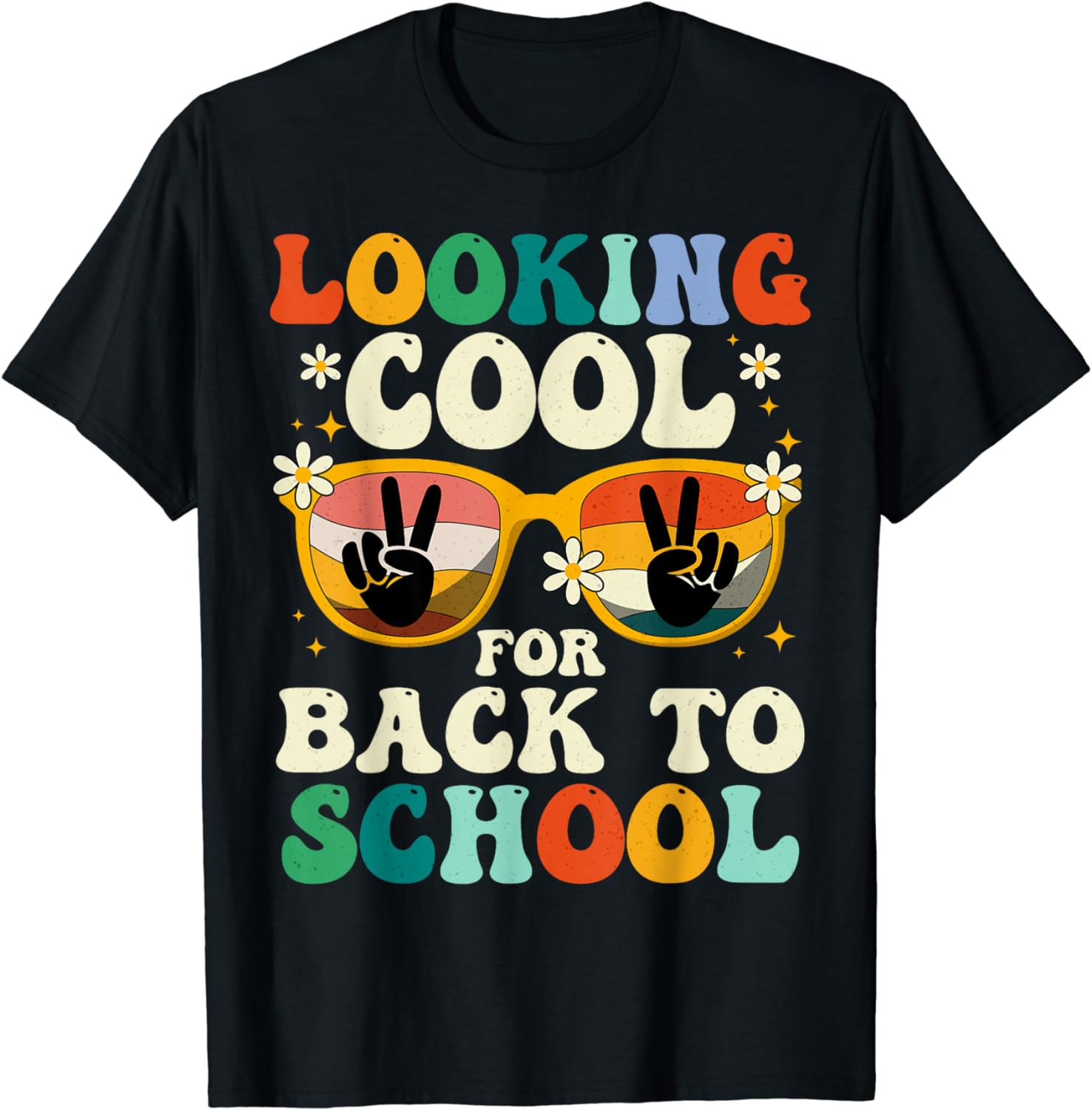 Looking Cool for Back To School Kids First Day of School Cotton T-Shirt ...