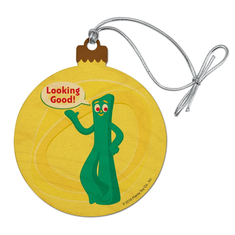 Looking Good! - Gumby Wood Christmas Tree Holiday Ornament - Walmart.com