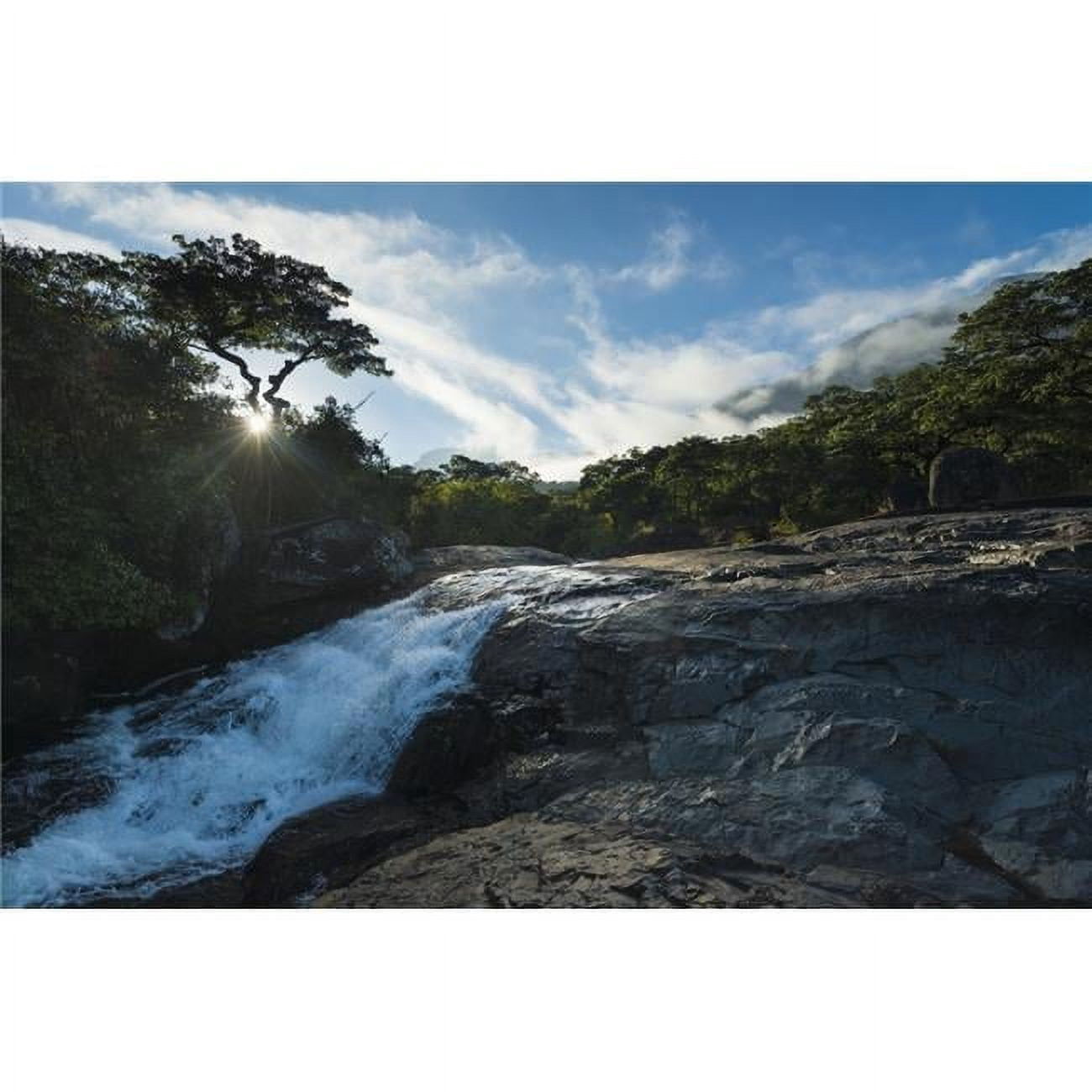 Looking Up Small Waterfall at Dawn Likhubula Mount Mulanje - Malawi ...