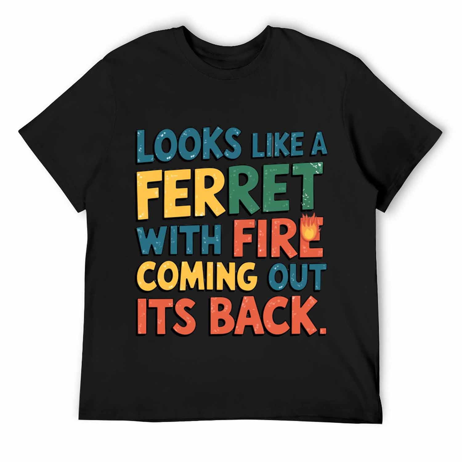 Looks like a ferret with fire coming out of its back.t shirt design ...