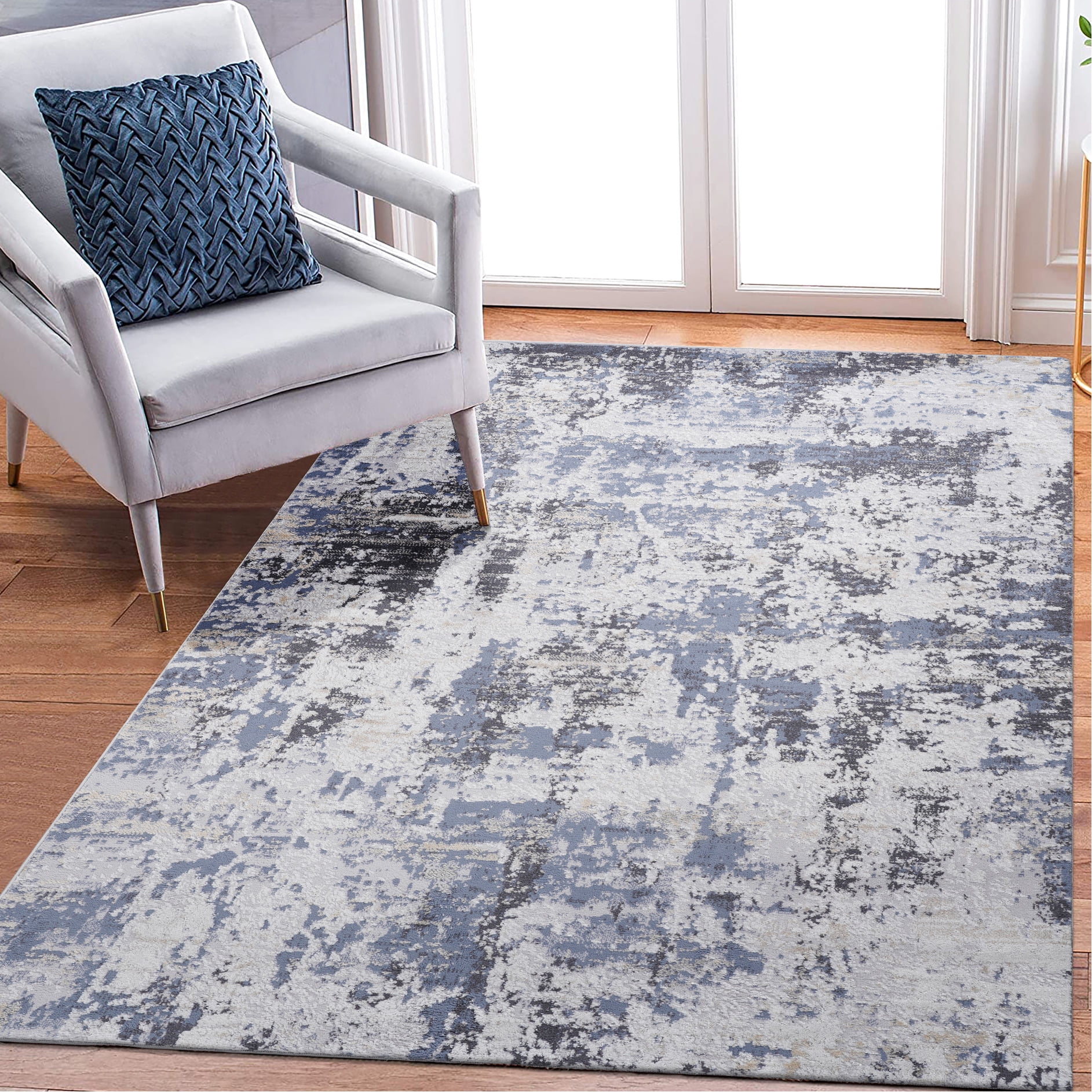 Loom & 8x10 Grey Area Rug - Non-shedding, Stain , Enhance Your And Pet ...