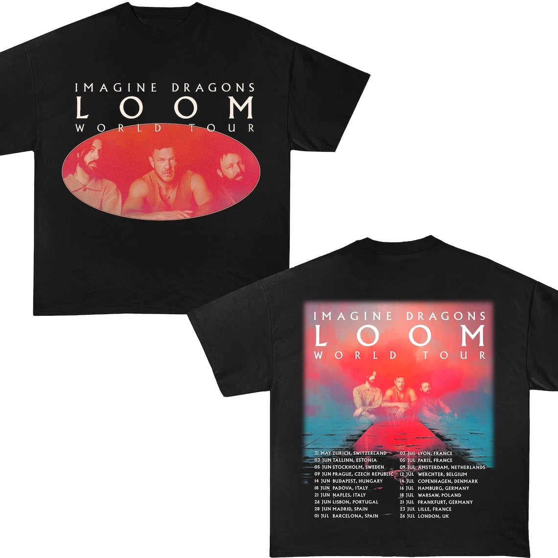 Loom Tour 2025 T-Shirt, IM Dragons 2025 Concert Shirt, Band Fan Gift ...