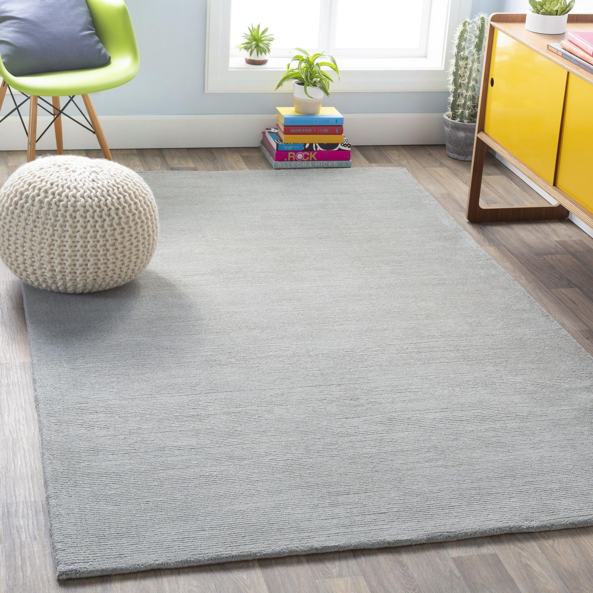 Loom n Barn Solid Color Handmade Area Rug – Hand-Tufted Minimalist ...