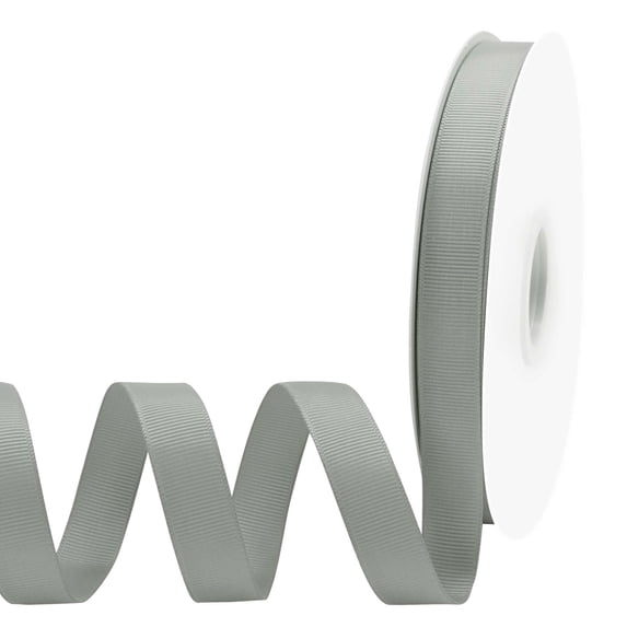 LoomJoyz Silver Grosgrain Ribbon,5/8 Inch x 50 Yards, Polyester Craft ...