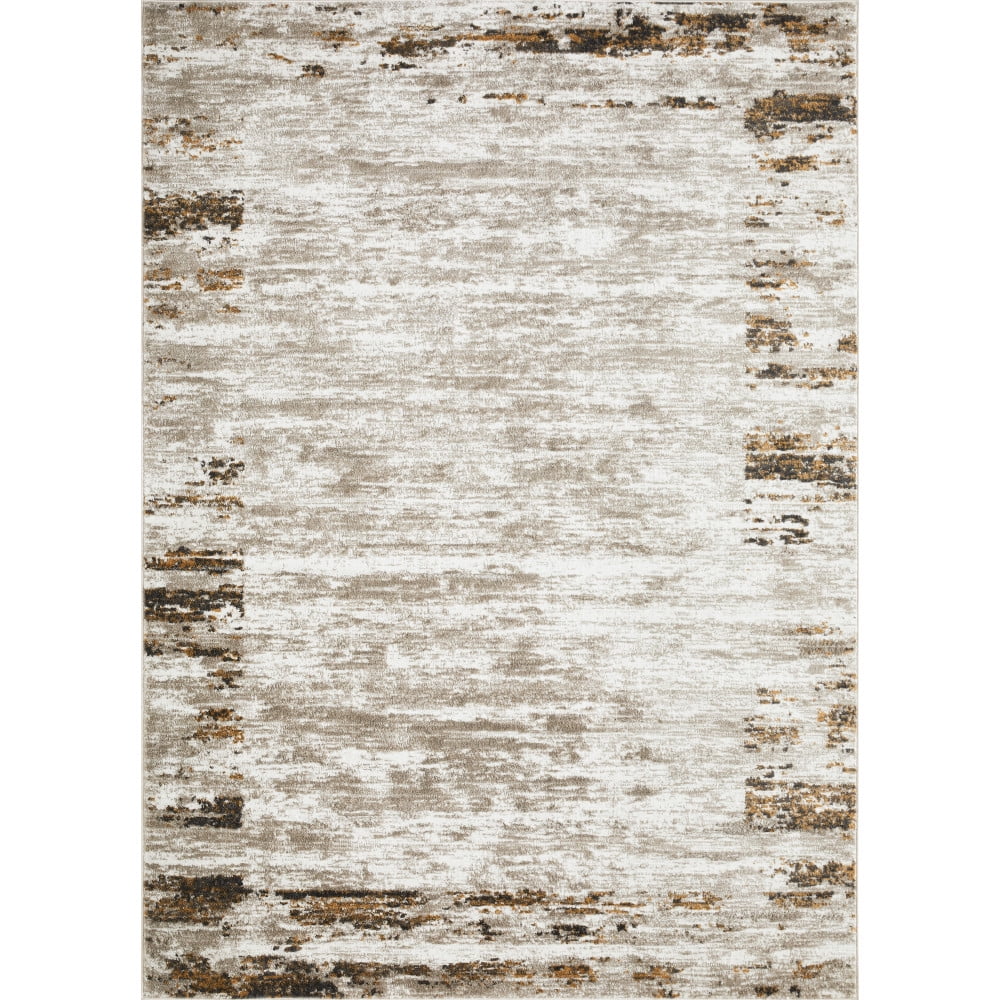 Loomaknoti Alanzo Albah 6' x 9' Abstract Indoor Area Rug , Beige/Cream ...
