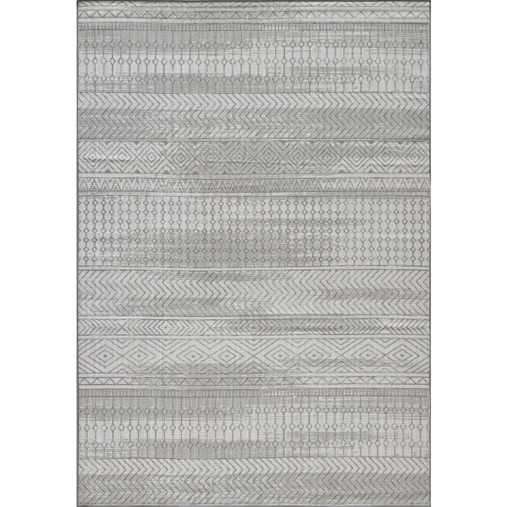 Loomaknoti Breyleigh Canderz 8' x 10' Cream/Gray Tribal Outdoor ...