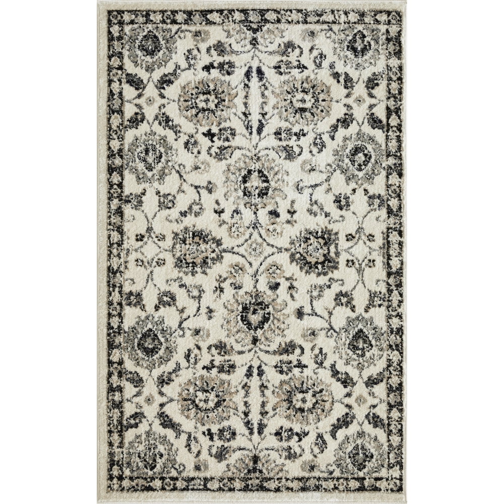 Loomaknoti Celena Ashbil 3 x 5 Ivory Floral Rug - Elegant Design ...