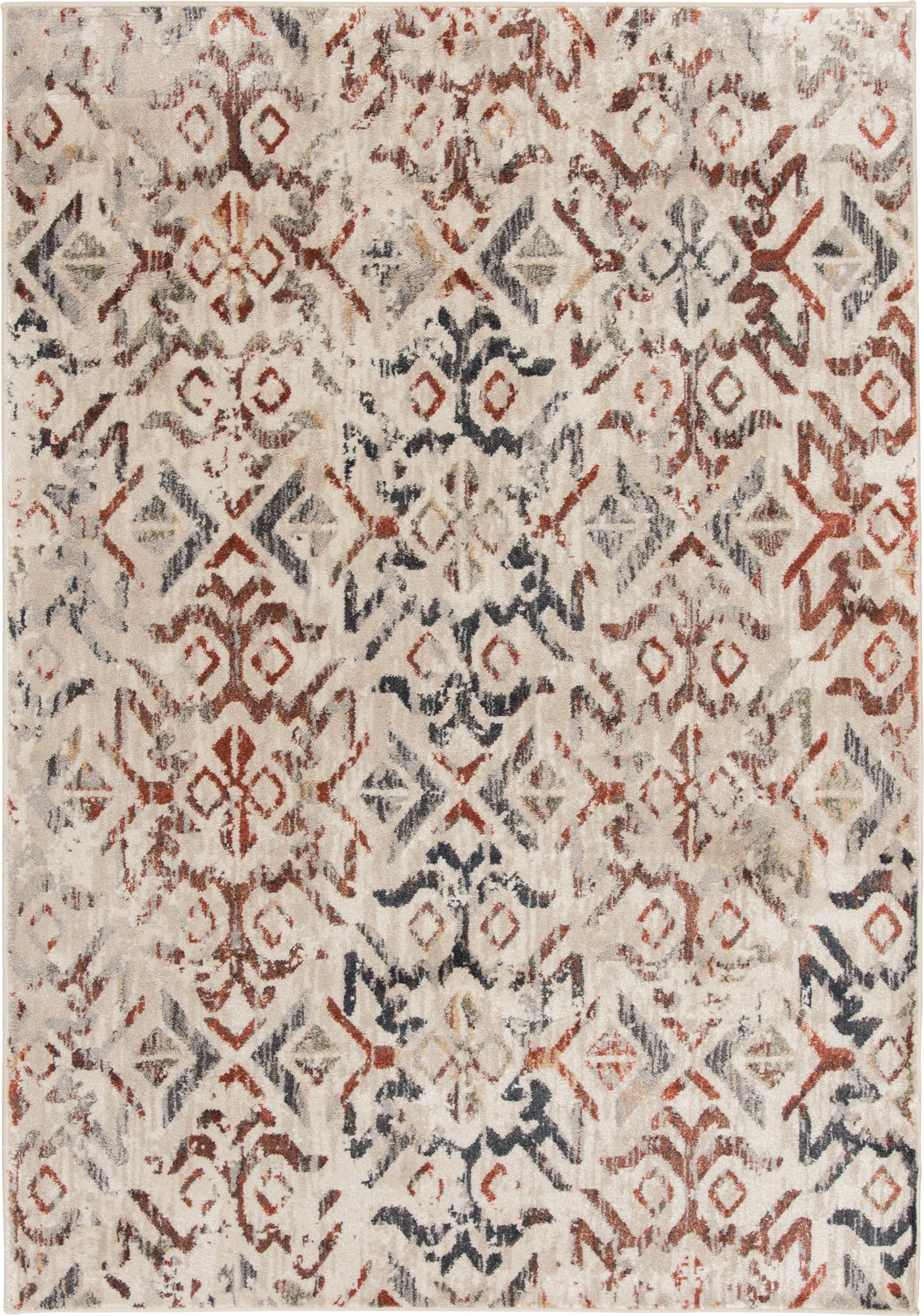 Loomaknoti Mendez Braxtonzi 5' x 7' Ikat Indoor Area Rug, Ivory ...