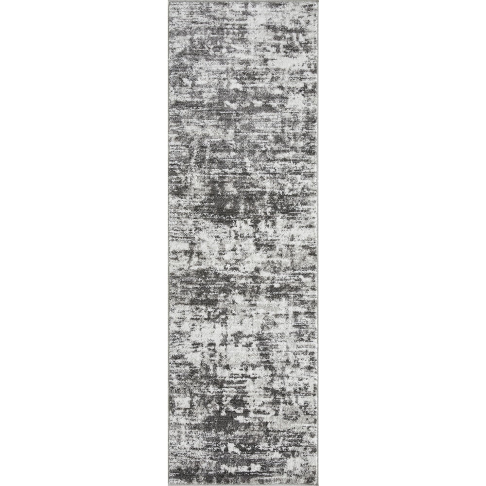 Loomaknoti Rhane Akason 2' x 7' Gray Abstract Indoor Polypropylene ...