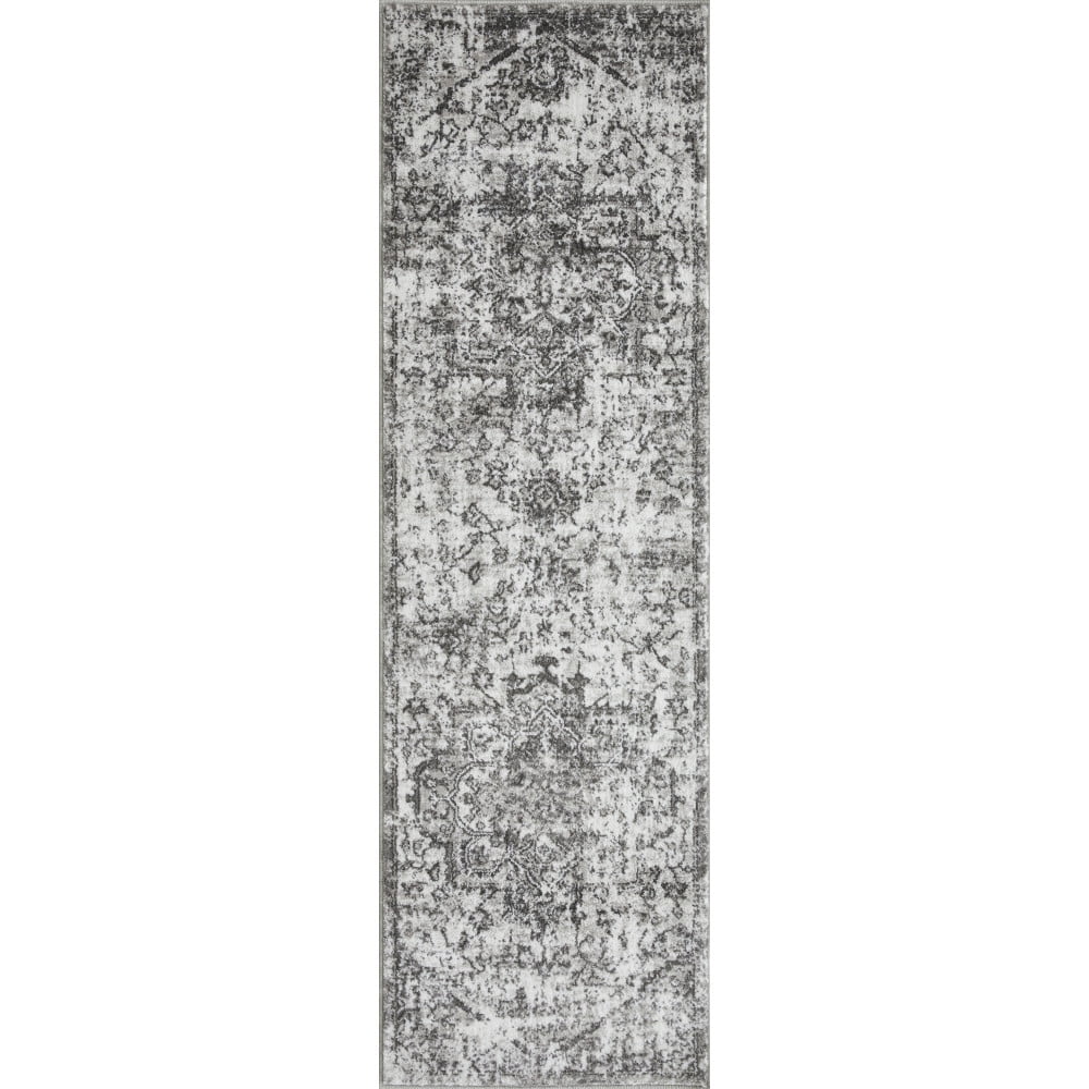 Loomaknoti Rhane Alemern 2' x 7' Gray Oriental Indoor Runner Rug ...