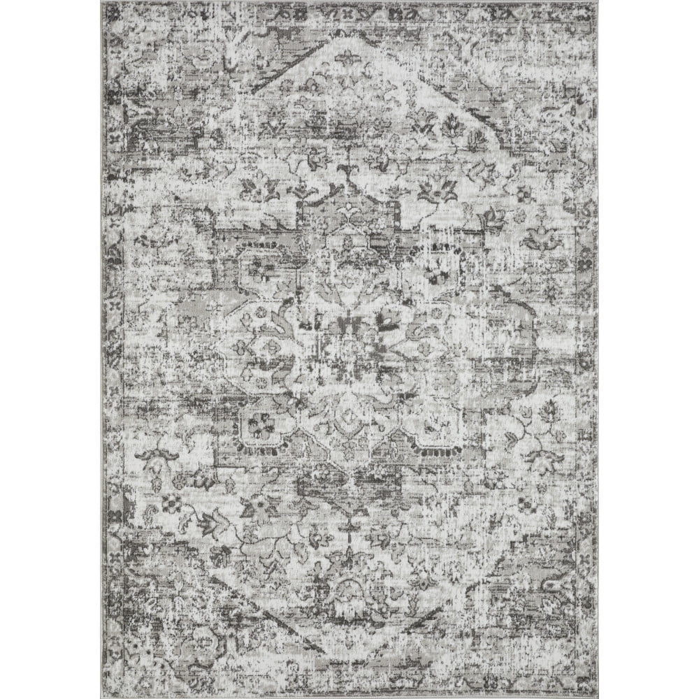 Loomaknoti Rhane Alemern 5 x 7 Gray Oriental Area Rug - Walmart.com