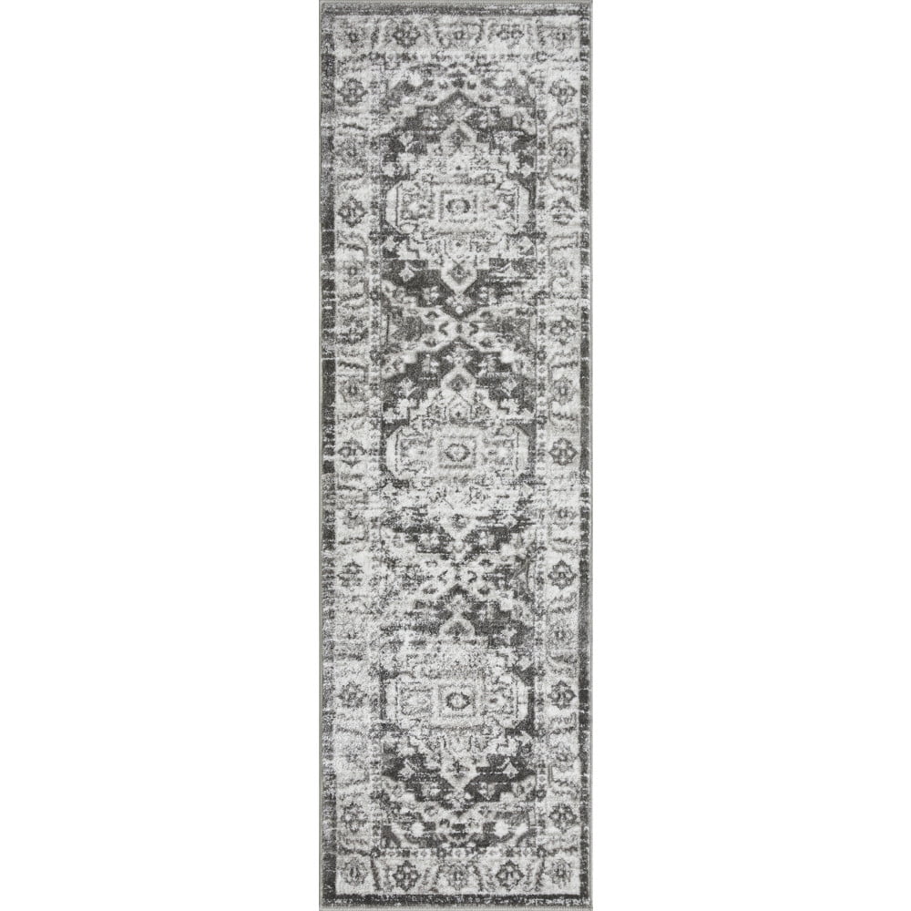 Loomaknoti Rhane Alvner 2' x 7' Gray Oriental Indoor Runner Rug ...