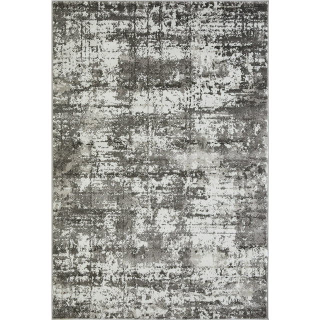 Loomaknoti Rhane Vailin 4' x 6' Gray Abstract Indoor Area Rug - Walmart.com