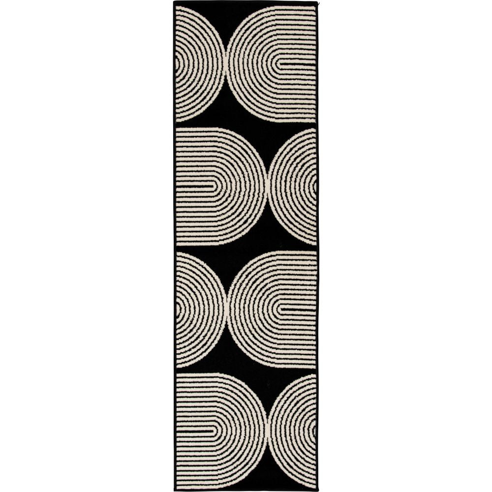 Loomaknoti Tecopa Milburm Black Geometric Outdoor Runner Rug - Walmart.com