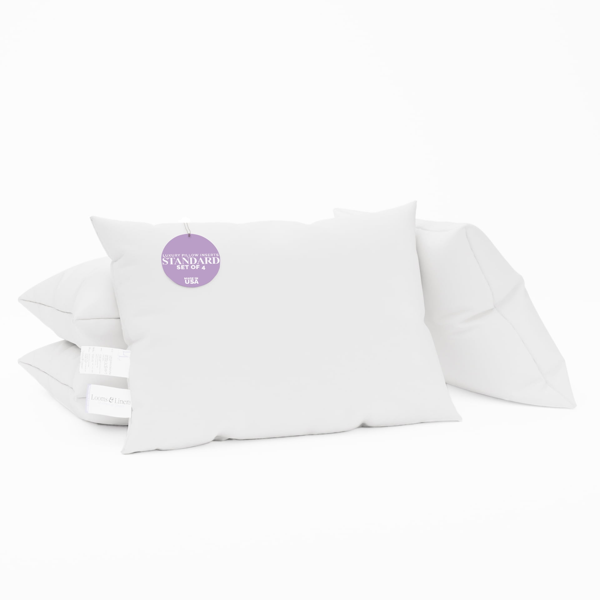 Looms & Linens Hotel Luxury Sleeping Pillows 20x26 - 4-Pack Standard ...