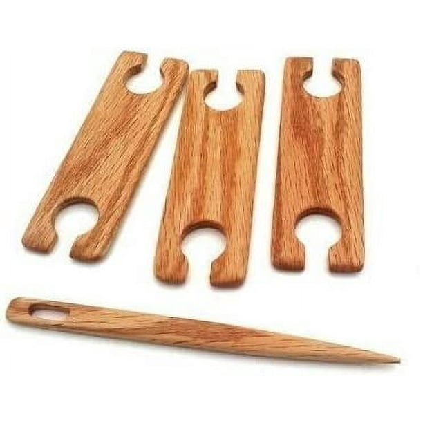 LoomsAndToolz 4 Piece 4 inch Long x 1.5 inch Inkle Loom Weaving Stick ...