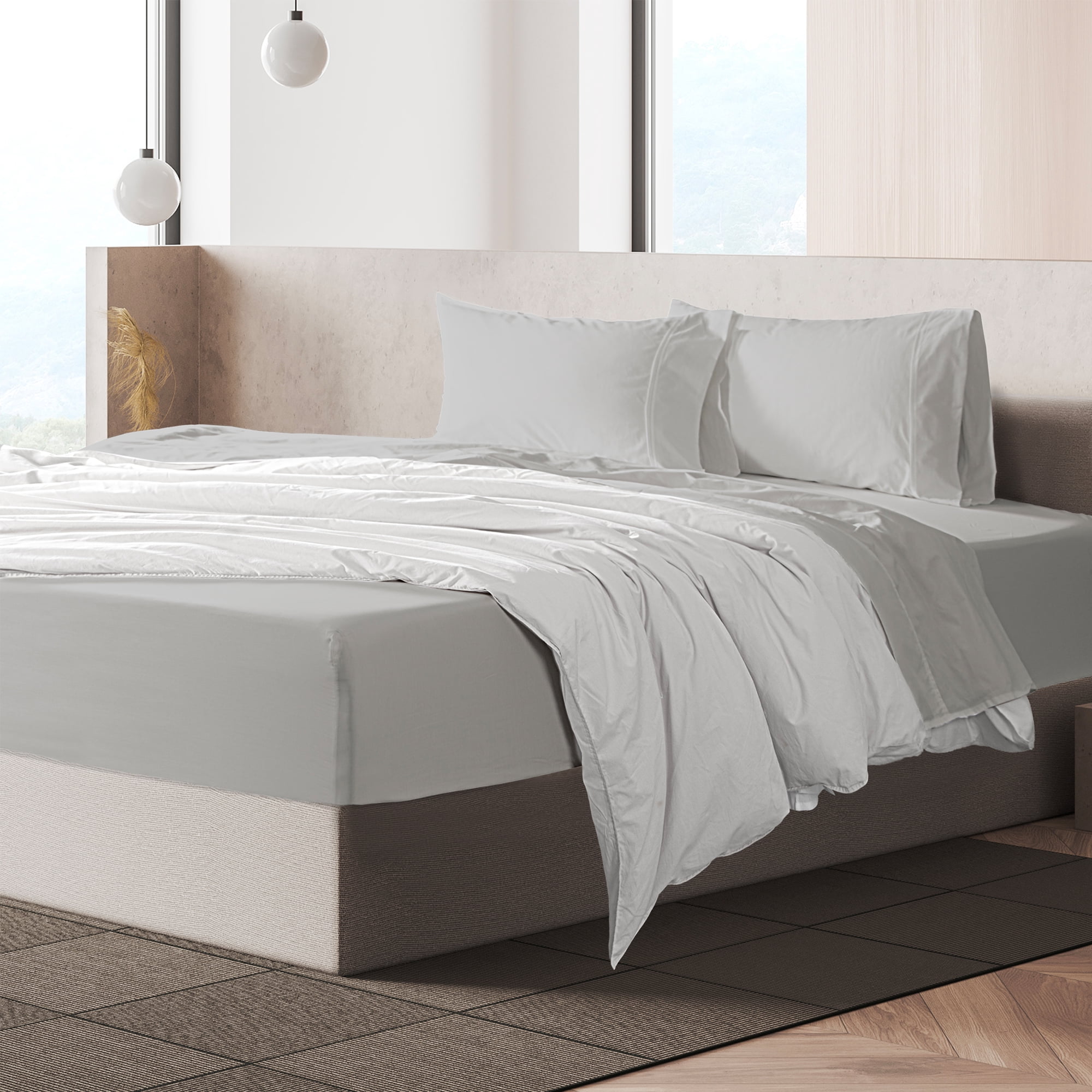 Loomsnest 4 Piece Full Size Bed Sheets Set, Cool & Crisp Percale, 100% ...