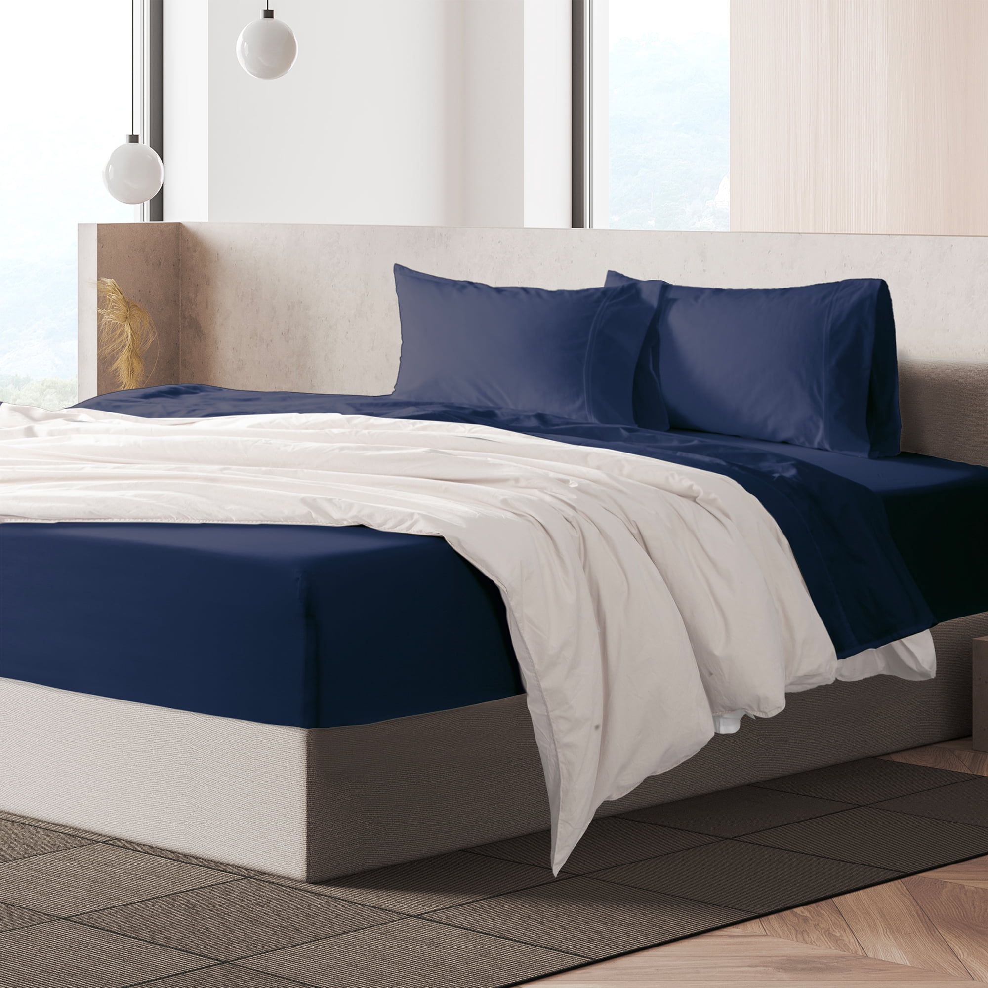 Loomsnest 4 Piece Full Size Bed Sheets Set, Cool & Crisp Percale, 100% ...