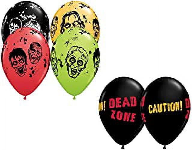 LoonBalloon 12 ZOMBIES Heads DEAD ZONE Skulls Danger Walker Walking 11 ...