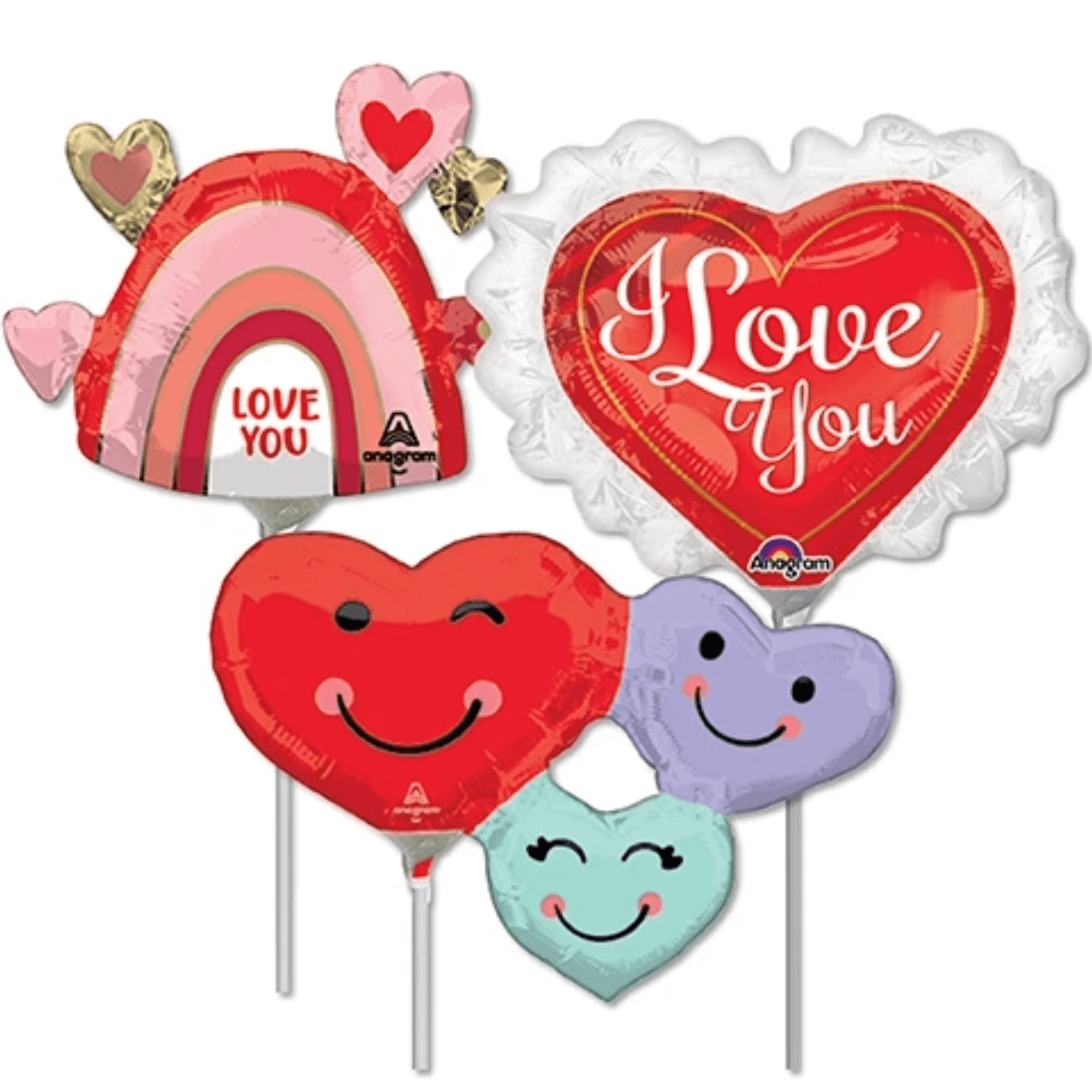 LoonBalloon 14 Inch Love Stick Value Pack Balloons (16 Pack) - Pre ...