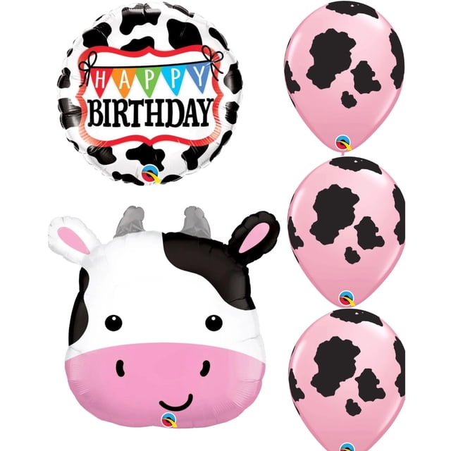 LoonBalloon 28 inch CUTE HOLSTEIN COW and 11 Inch Latex Set - Walmart ...