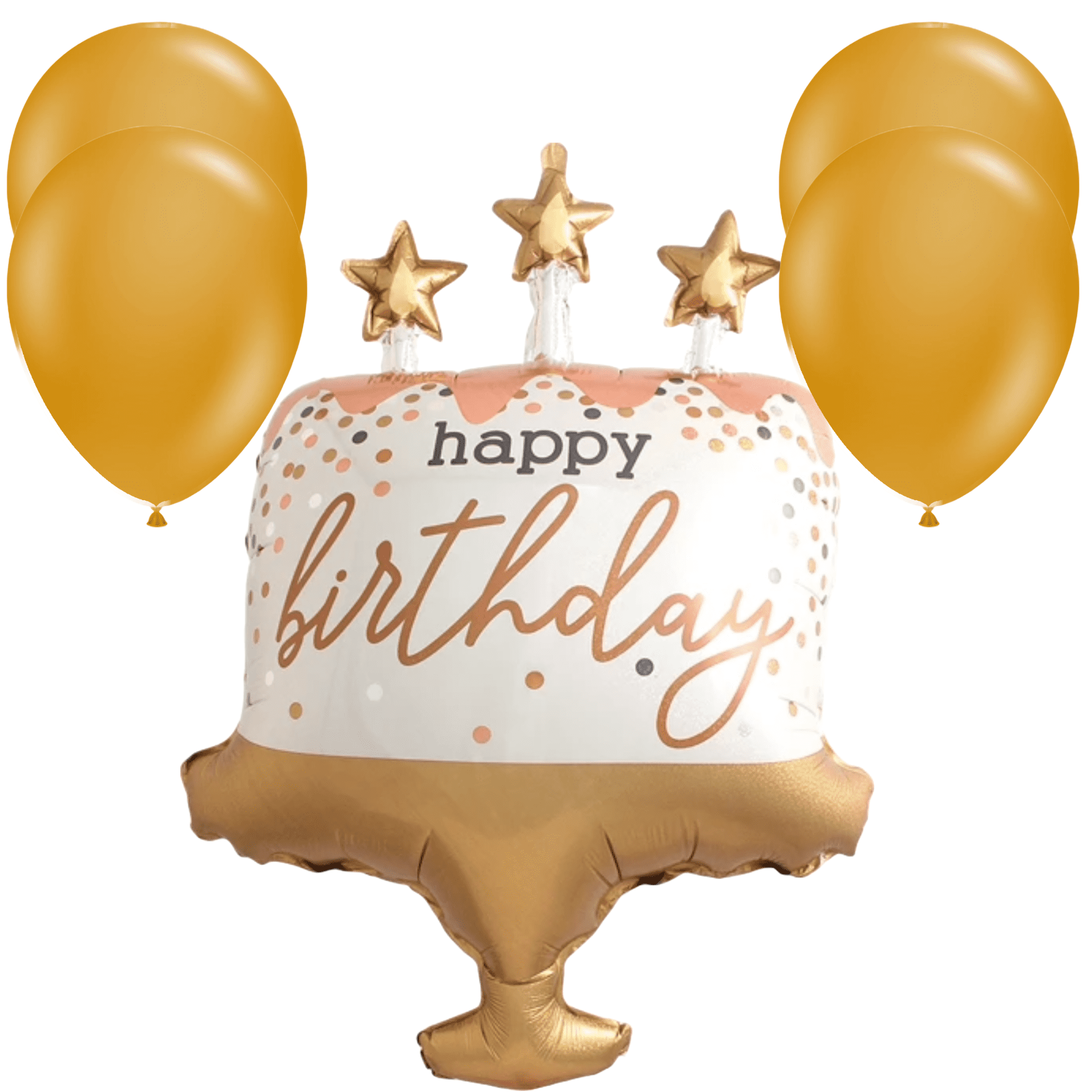 LoonBalloon 33 Inch Cake on Stand Birthday Cake Confetti Holographic ...