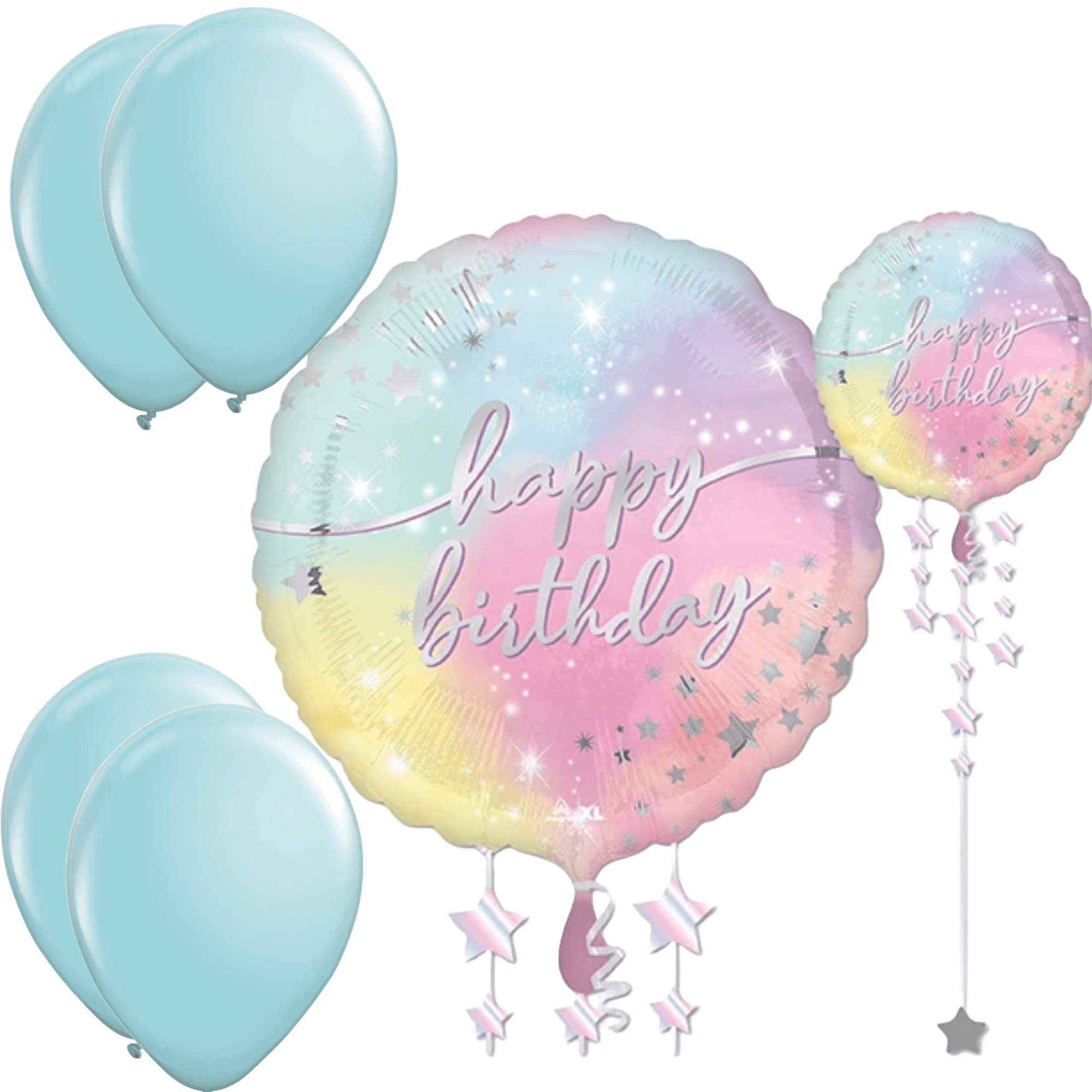 LoonBalloon Luminous Large 36 Inch Magical Birthday Drop Balloon with 4 ...