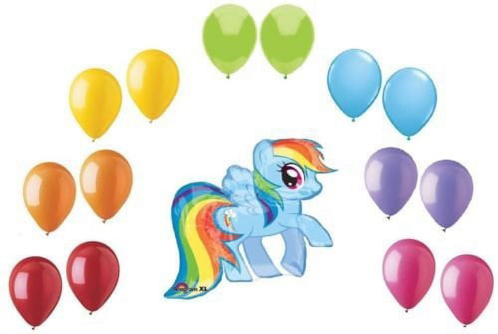 LoonBalloon MY LITTLE PONY & Rainbow DASH (15) Birthday Party Mylar ...