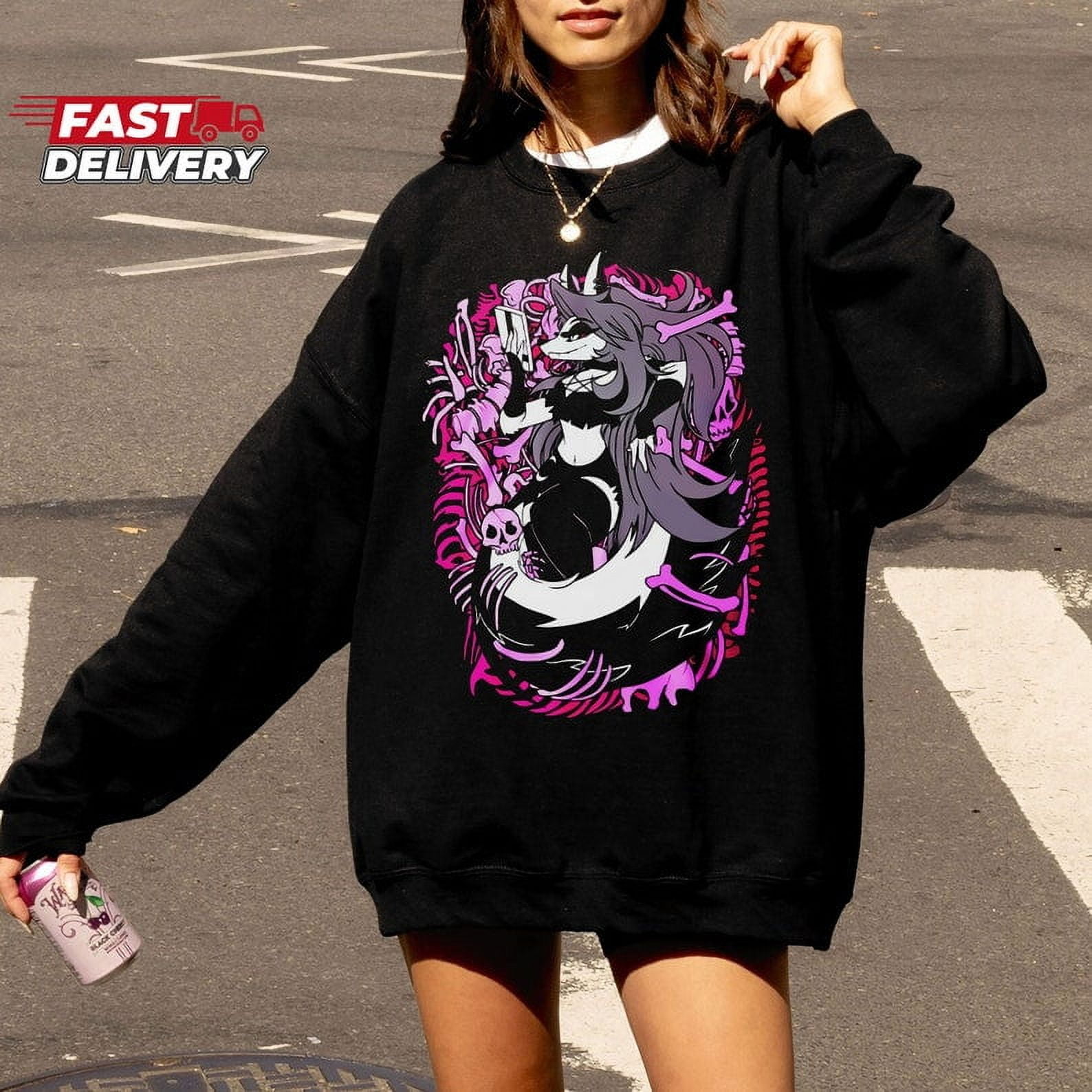 Loona Gothic Y2K Shirt, Loona Helluva Boss Hoodie, Hazbin Hotel ...