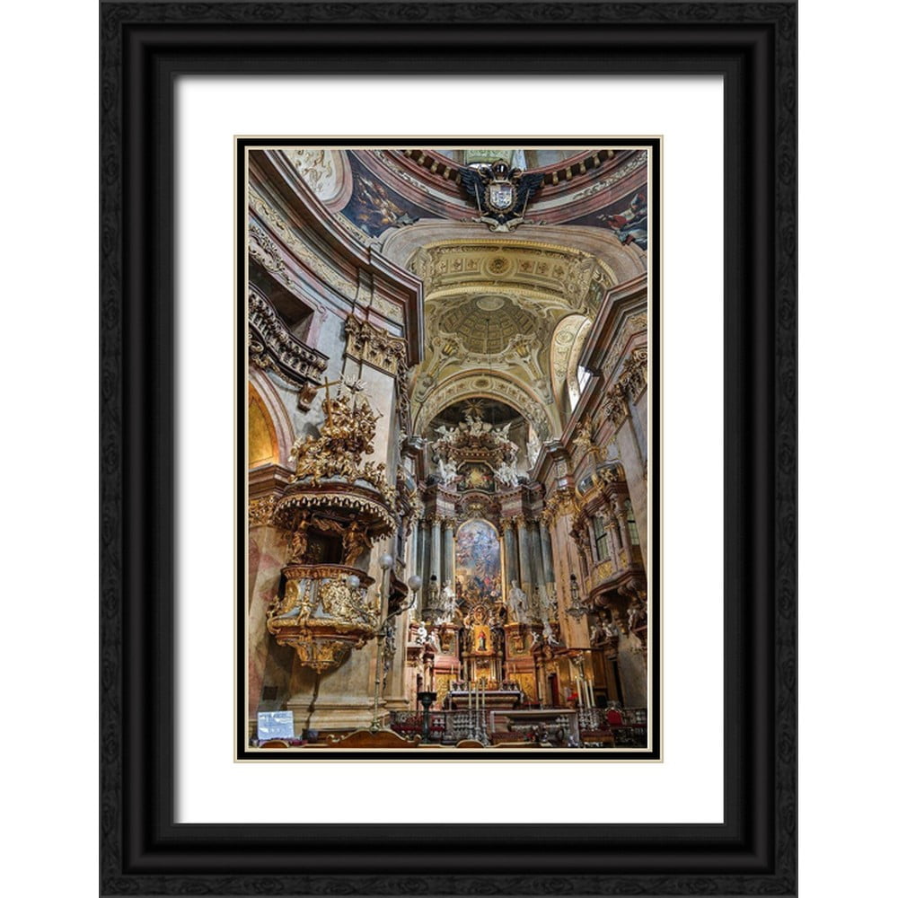 Looney, Hollice 13x18 Black Ornate Wood Framed with Double Matting ...