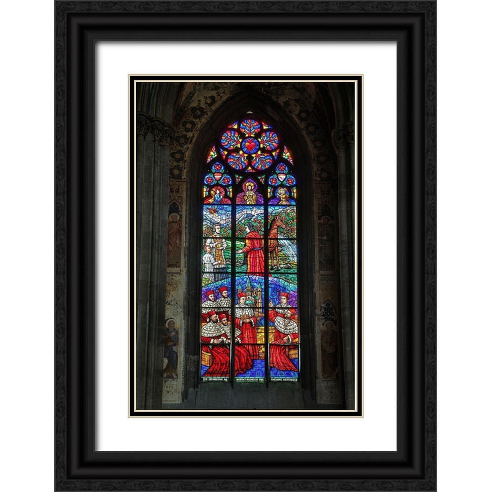 Looney, Hollice 13x18 Black Ornate Wood Framed with Double Matting ...