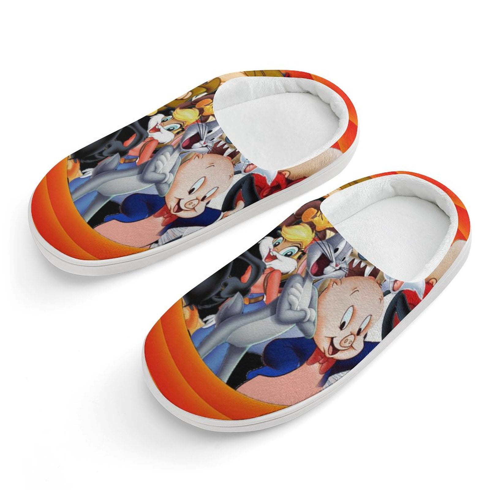 Looney Tunes Animated Soft Plush Slippers for Boys Girls Winter Warm ...