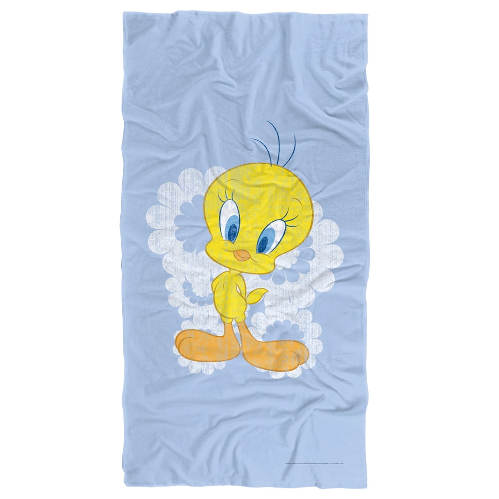 Looney Tunes Beach Towel, 30"x60" Retro Tweety Beach Towel Blue ...