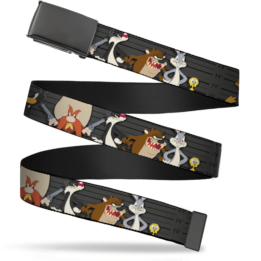 Looney Tunes Belt, Flip Web Belt Looney Tunes 6 Character Pose Lineup ...