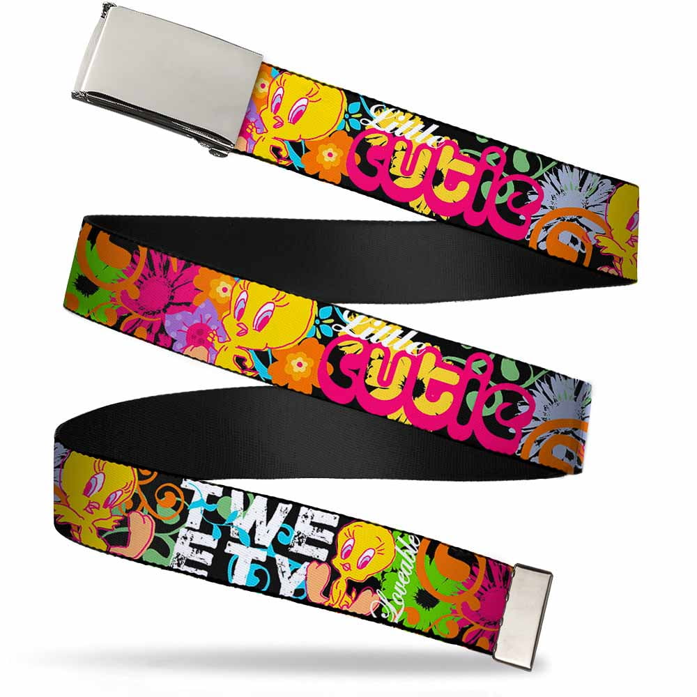 Adjustable Belt, Clamp Buckle, Cut-to-Fit, Tweety Bird Poses Little ...