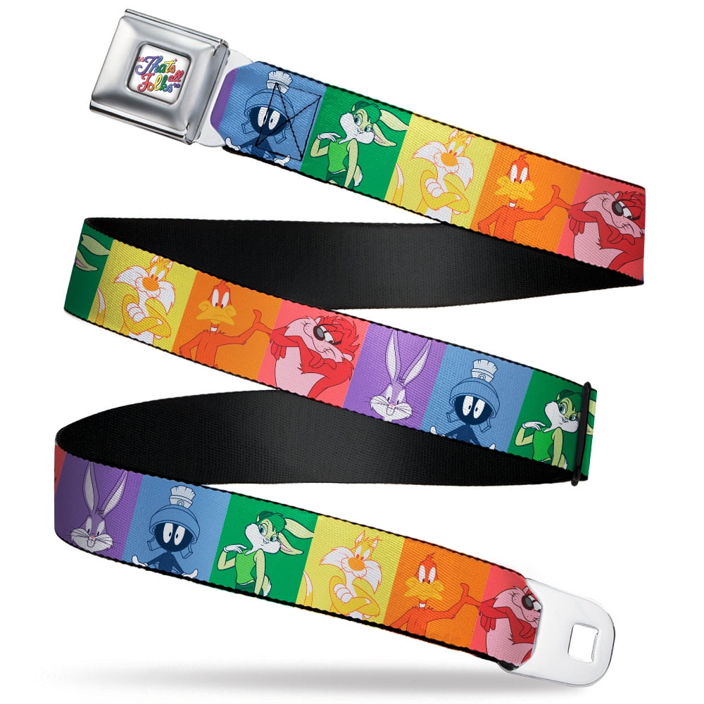 Looney Tunes Belt, Seatbelt Buckle Belt, Looney Tunes Character Pose ...