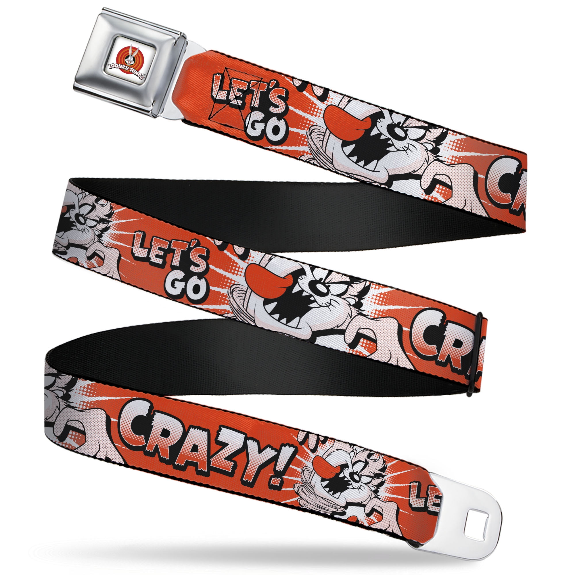 Looney Tunes Belt, Seatbelt Buckle Belt, Looney Tunes Taz Tasmanian ...
