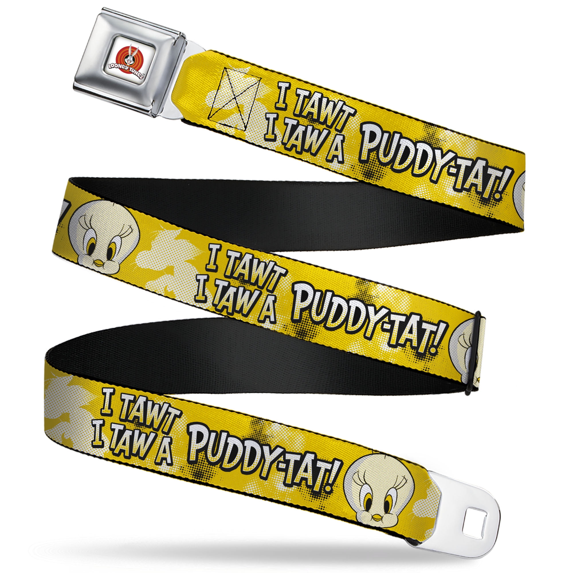 Looney Tunes Belt, Seatbelt Buckle Belt, Looney Tunes Tweety Face I ...