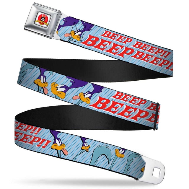 Looney Tunes Belt, Seatbelt Buckle Belt, Meep Meep Road Runner Poses ...
