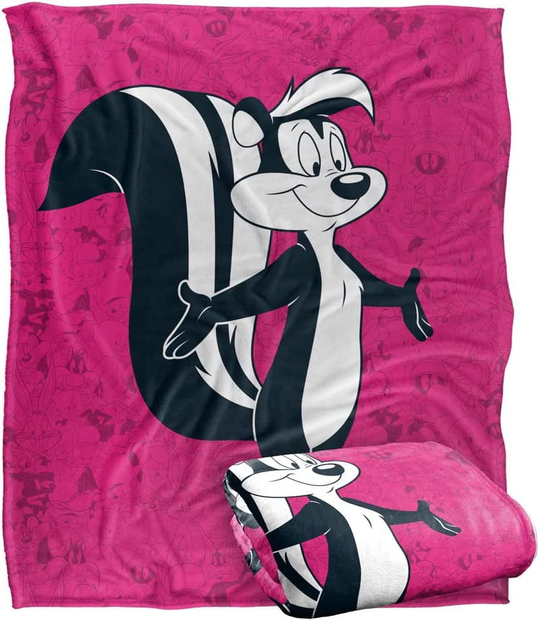 Looney Tunes Blanket, 50"x60", Pepe Le Pew Character Silky Touch Super ...