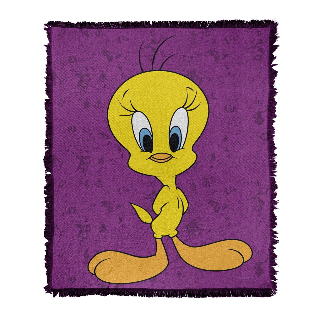 Looney Tunes Blanket, 50'x60' Tweety Bird Character Woven Tapestry ...