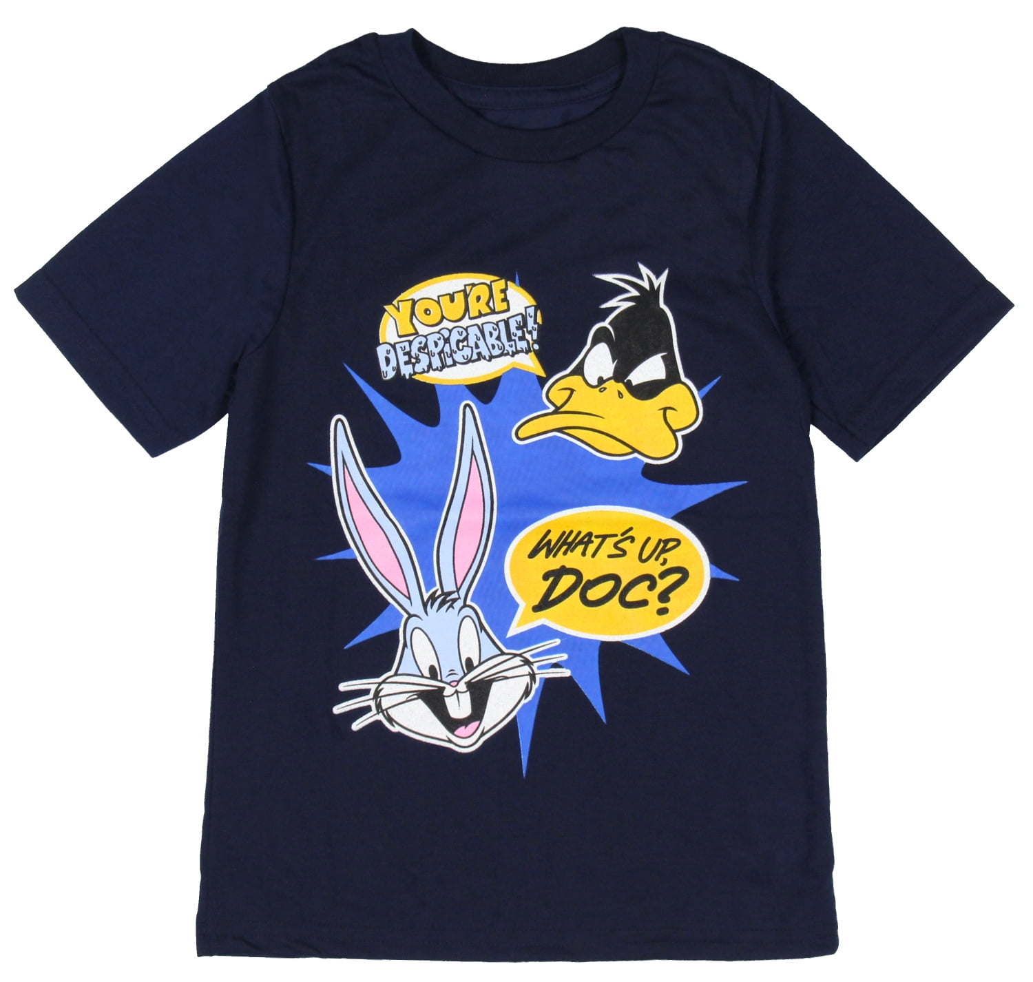 Looney Tunes Boys' Daffy Duck And Bugs Bunny Catchphrases Kids T-Shirt ...